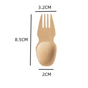 Quality Compostable Bamboo Biodegradable Spork Cutlery Utensils 3.5 Inch for sale