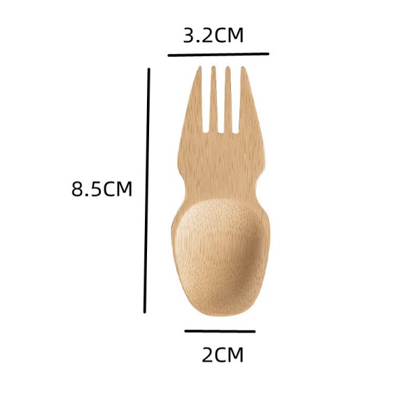 Quality Compostable Bamboo Biodegradable Spork Cutlery Utensils 3.5 Inch for sale