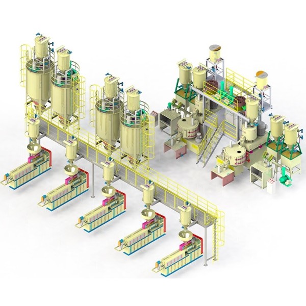 Quality Fully Automatic Powder Mixing Weighing Conveying System For PVC Pipe Extrusion for sale