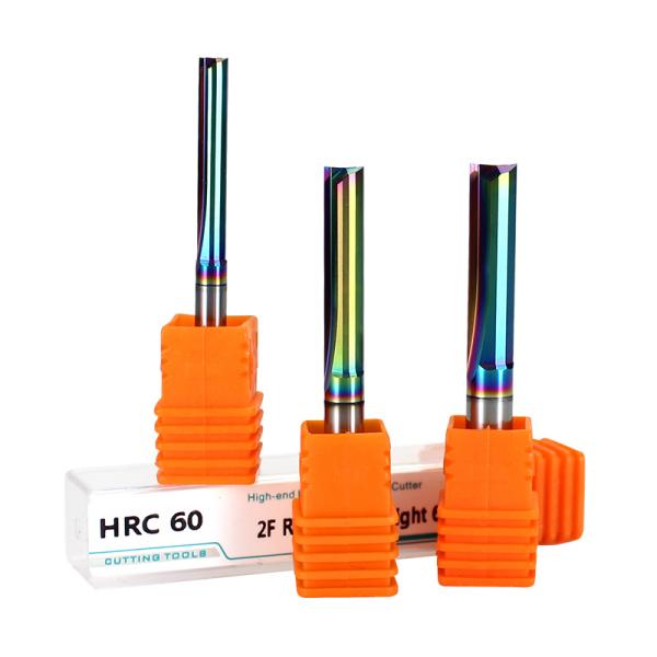 Quality YingBa High Quality Coated PCB Milling Cutter Solid Carbide Flat Bottom Corn Teeth End Mill Wood Cutting Tools Cnc Router Bits for sale