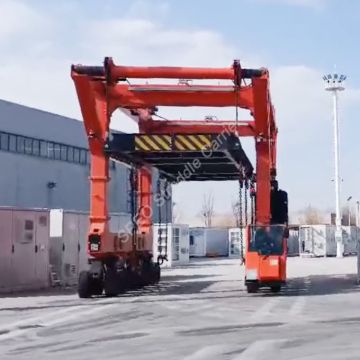 Quality 60T Straddle Carrier Container Handling Car Energy Storage Tanks Carrier for sale