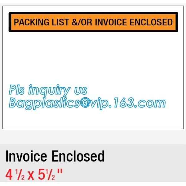 Quality FedEx packing list envelope adhesive tape bag Pressure Sensitive zip lock for sale