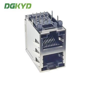 Quality DGKYD59212188HWA1DY1CD022 RJ45 Multi Port Socket With Shielded Modular Interface for sale