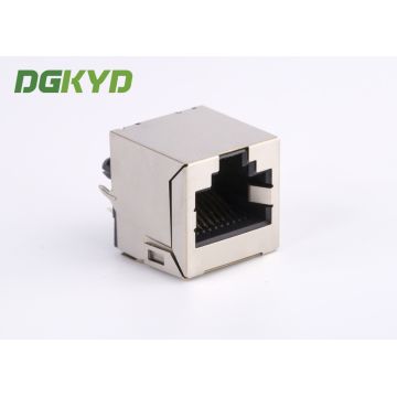 Quality 180 degree top insertion CAT6 10 pins 10 contacts RJ45 Shielded Connector for sale