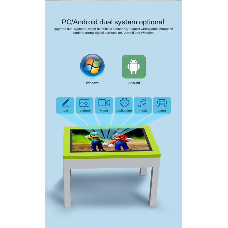 43'' Multitouch Coffee Table With Android / Windows System Interactive Table Screen Indoor