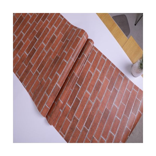 Quality 3D Brick Wall Stickers Wallpaper Waterproof Self Adhesive Pvc Brick Wallpaper for sale
