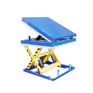Quality 30 Degree Mobile Hydraulic Scissor Lift And Tilt Table Cart 1300x1200mm for sale