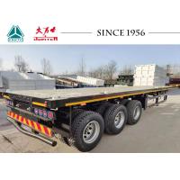 China 3 Axle Aluminum Flatbed Semi Truck Trailer 40ft factory