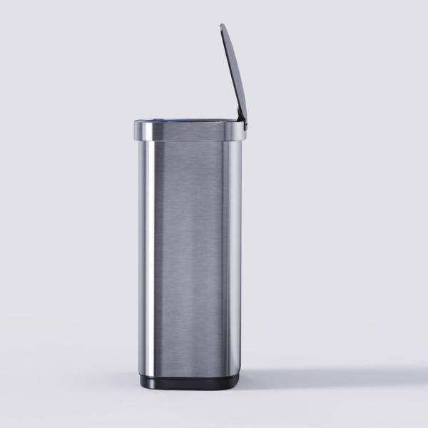 Quality Big Volume Steel Automatic Sensor Trash Bin Open Top Touchless Trash Can for sale