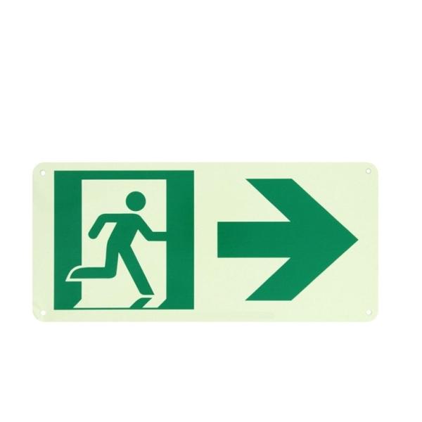 Quality Emergency Running Man Left/Right Photoluminescent Fire Exit Sign for sale