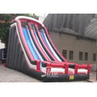 Quality 25 ft high commercial grade giant adults inflatable double lane slide made with for sale