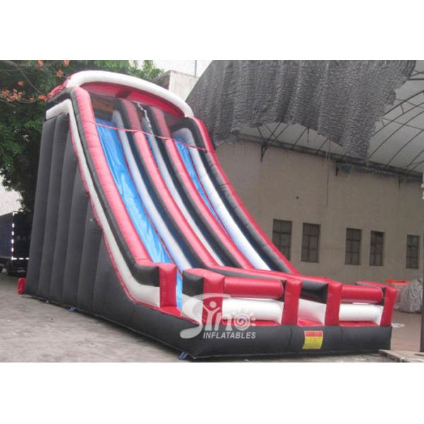 Quality 25 ft high commercial grade giant adults inflatable double lane slide made with 18 OZ PVC Tarpaulin for sale
