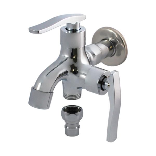 Quality Modern Double Outlet Down Kitchen Mixer Sink Faucets ForWashing Machine Basin for sale