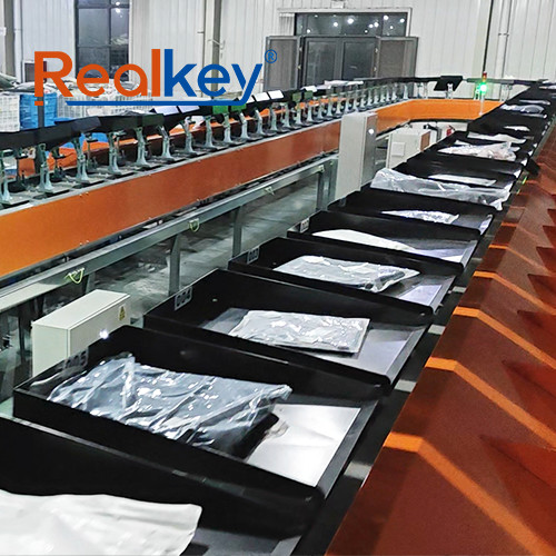 Quality Space Saving Tilt Tray Sorter Advanced With Automatic Identification System for sale