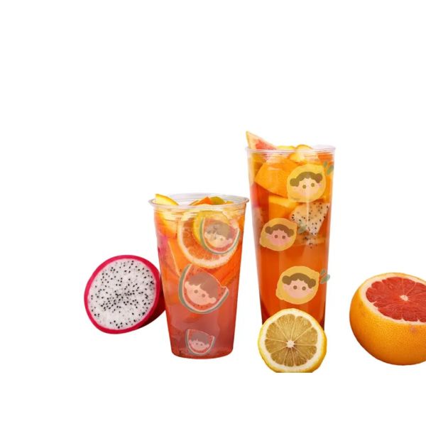 Quality Food Beverage PP Cups With Lid Disposable White BPA Free for sale