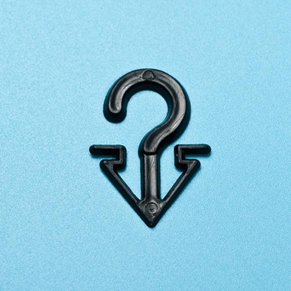 Quality Plastic Sock Hook Stocking Hanger , V Shape Black Plastic Hooks for sale