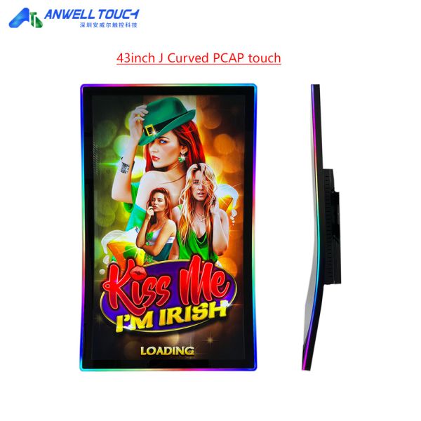 Quality 43'' J Curved PCAP Touch Monitor With 3M/ELO Protocol For Gaming for sale