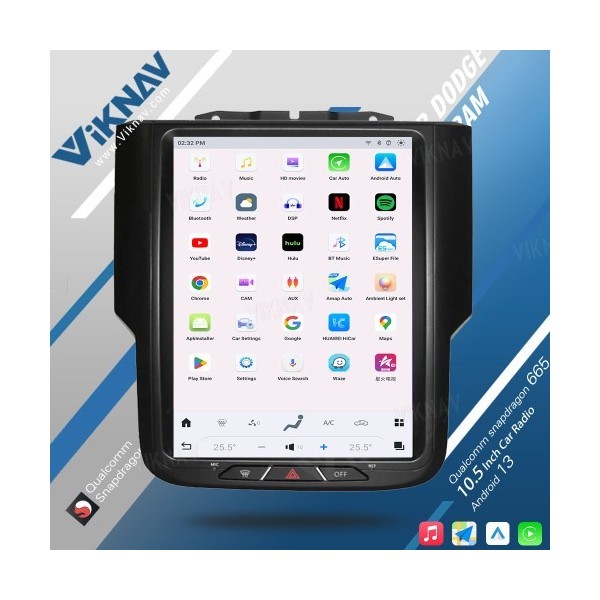 Quality VIKNAV 10.5 inch For Dodge Ram 1500 (2013-2018) Automatic Touch Screen Android for sale