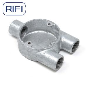 Quality Malleable BS31/4568 Three Way Circular Junction Box 25mm Electrical Round Box for sale