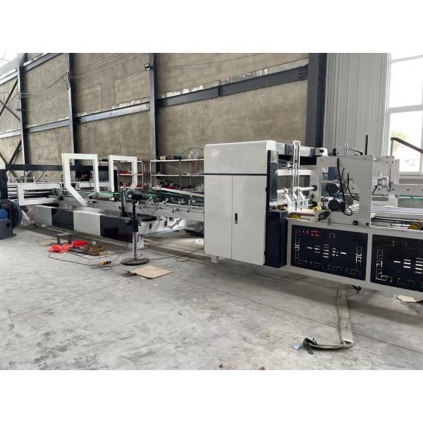 Quality ISO Auto Folder Gluer Machine , 4 6 Corner Corrugated Box Folding Machine for sale