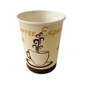 Quality 100% Home Compostable Repulpable Coffee Paper Cups Aqueous Lining Custom Paper for sale