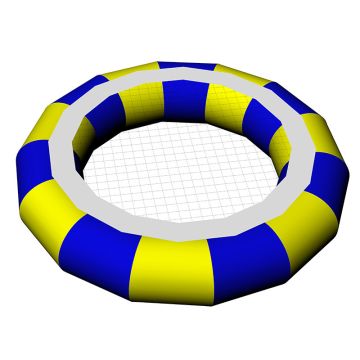 Quality PVC Tarpaulin Round Inflatable Water Trampoline Durable With Spring Structure for sale
