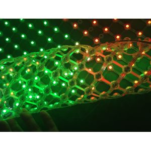 Quality 1110PCS/M2 Transparent Flexible Led Grid Screen RGB SMD for sale