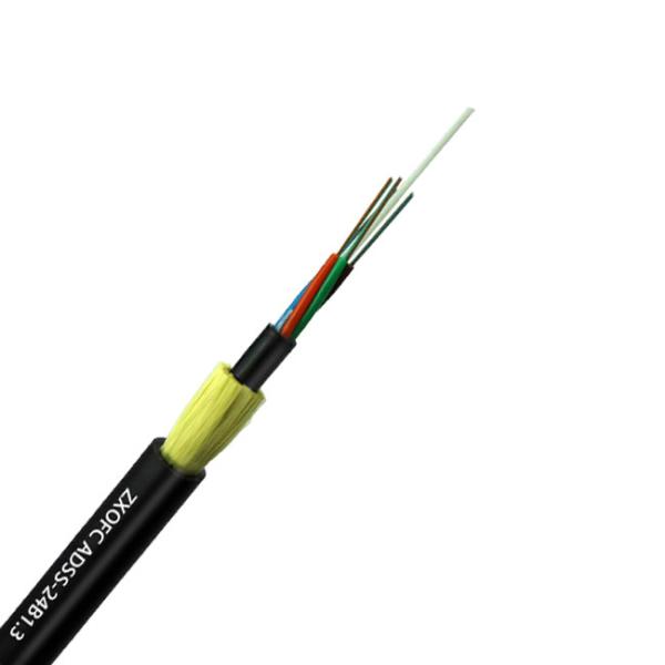 Quality Reinforced Kevlar ADSS Optical Cable Light Weight Large Span Lengths for sale