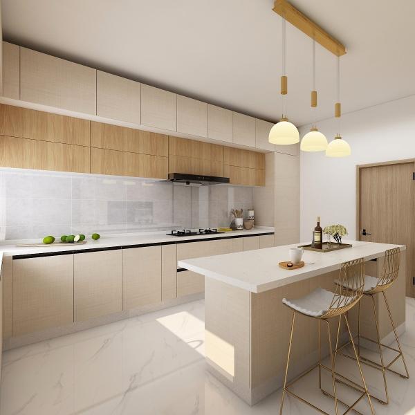 Quality MC WORLD Pantry Furniture Modern Plywood Kitchen Cabinets With Paticle Board MDF Door for sale