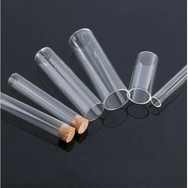 Quality SGS High Borosilicate Glass Storage Bottles Flat Bottom Test Tube 1.2mm for sale
