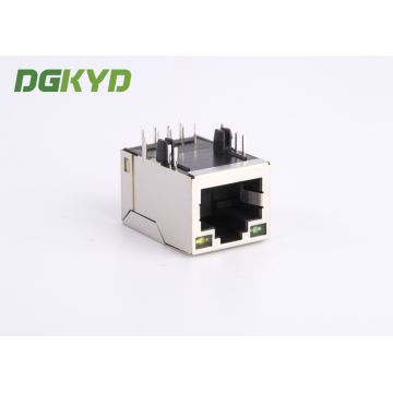 Quality WIFI PCB RJ45 Modular Jack With Magnetics , LEDs And EMI Fingers OEM 90 Degree for sale