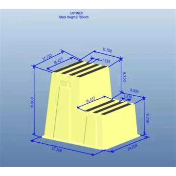 2 Steps Plastic Step Stool with 500lb. Loading Capacity (44ZJ61)
