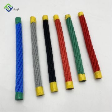 Quality PP Wire Playground Combination Rope 16mm 6 Strand With Fibre Core for sale