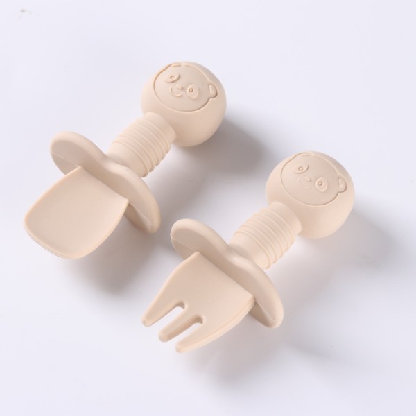 Quality Factory Direct Silicone Baby Feeding Utensils Set - Training Spoons for Complementary Food & Infant Forks, BPA-Free Tableware for sale