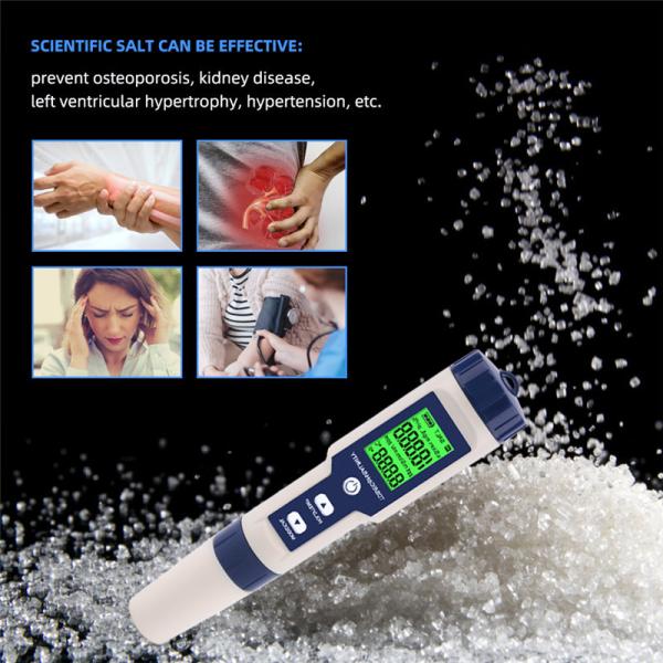 Quality 5 - In - 1 Water Quality Tester PH/TDS/EC/Salinity/Temp Meter For Home Aquarium for sale