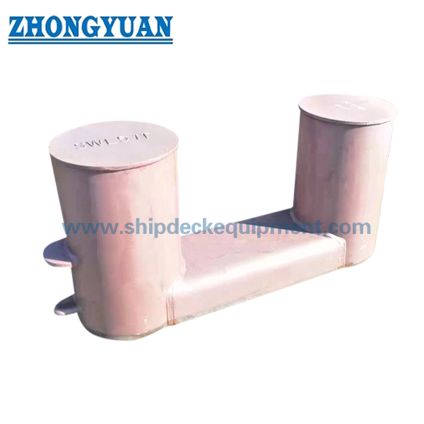 Quality Welded Steel Double Bitt Bollard with Compact Base Plate | ISO 13795 Type A for for sale