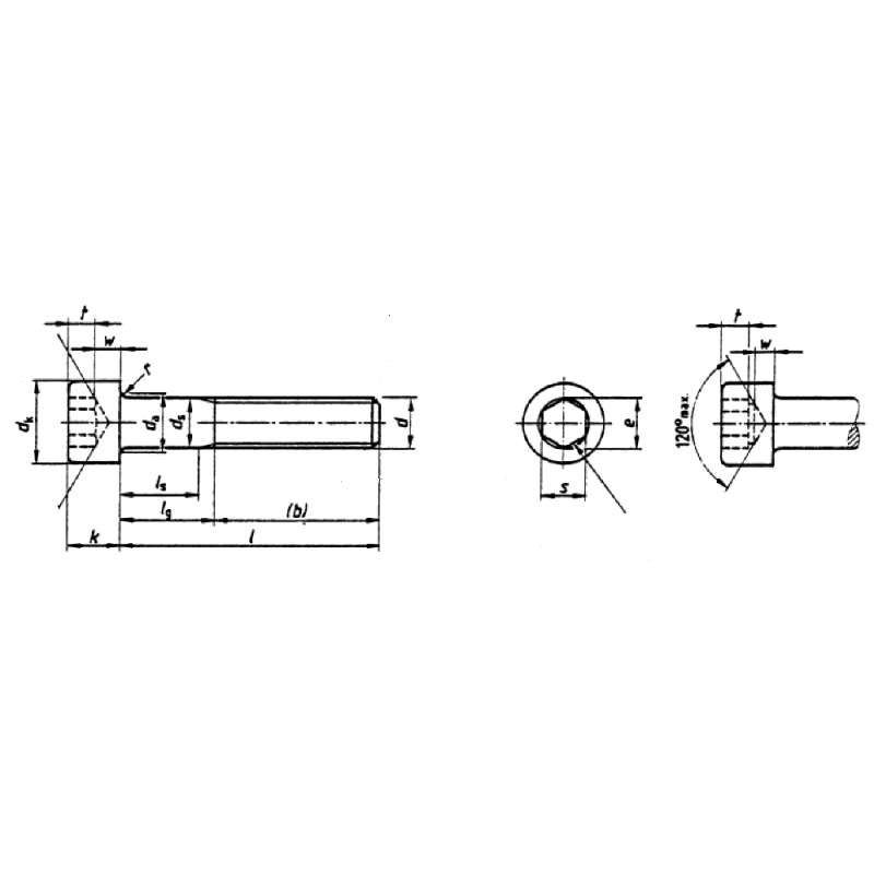 stainless steel hex socket head cap screw DIN912 allen bolt