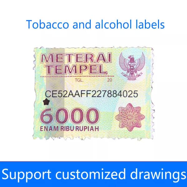 Quality OEM Vinyl Self Adhesive Security Labels Holographic Security Nickel for sale