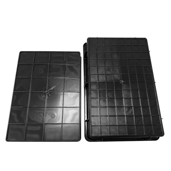 Quality ESD PCB Tray Thicken PP Plastic Antistatic Storage Trays Black ESD Packing for sale