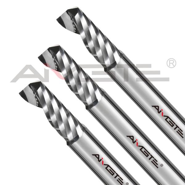 Quality 0.8μm Single Flute Router Bits Uncoated CNC Router Drill Bits H6 For MDF Plywood for sale