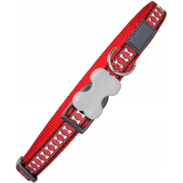 Quality Adjustable Soft Nylon Dog Collar , Soft Webbing Reflective Pet Collars for sale