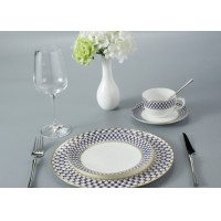 Quality FDA Luxury fadeless Thin Bone China Crockery Set for sale