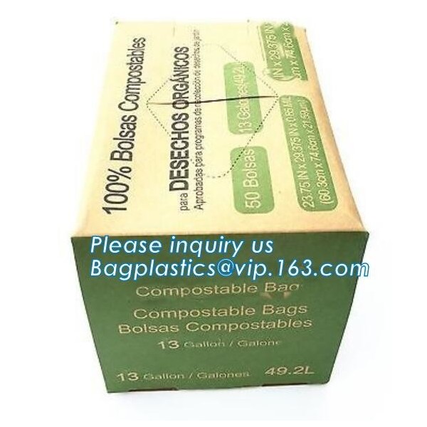 Quality OEM 100% Compostable Eco Friendly Biodegradable Garbage Bags, 100% Biodegradable for sale