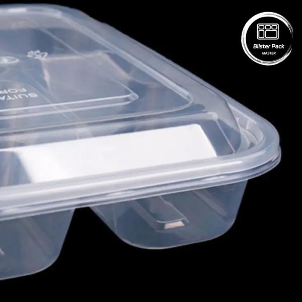 Quality Transparent Plastic Meal Prep 6 Compartment Disposable Bento Box For Hotels And for sale