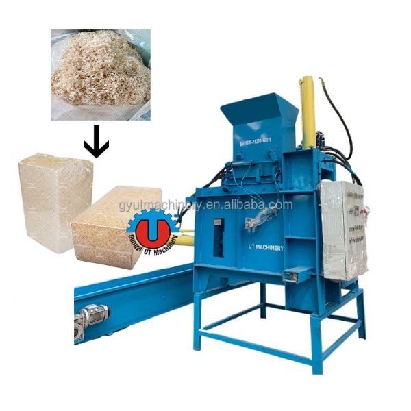 Quality 50T Press Wood Shavings and Sawdust Baler for Hamster Pet Bedding Packing Machine for sale