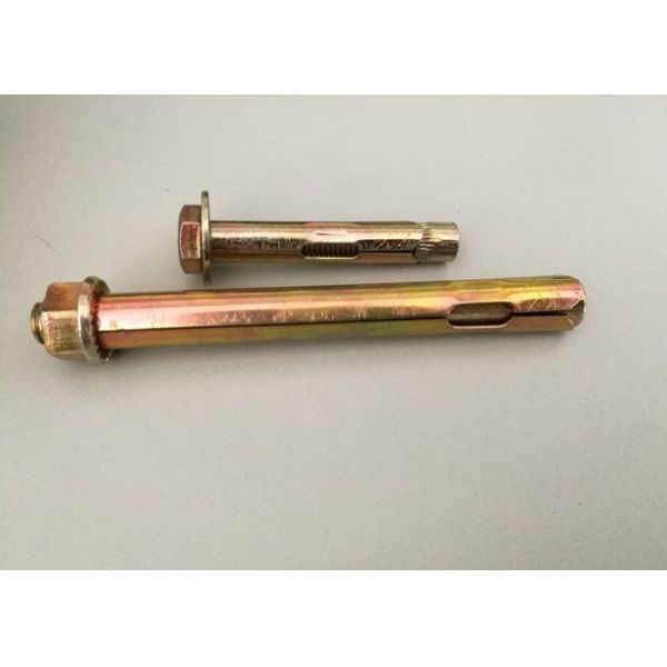 Quality carbon steel material  flange nut sleeve anchor good quality yellow zinc plated M8-M24 used fasteners for sale
