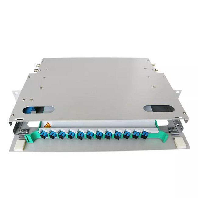 Quality 1U ODF Patch Panel Rack Mount Distribution Frame 12 Core Fiber Patch Panel SM for sale