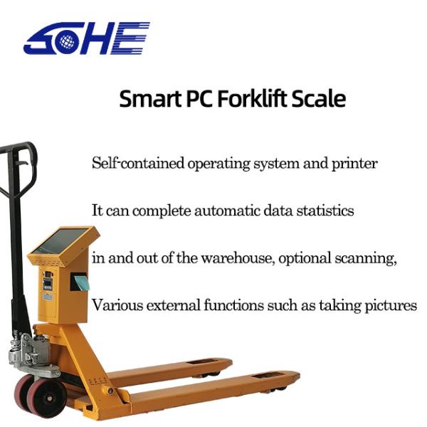 Quality Smart PC Printing Narrow Fork Forklift Scale with Window System LED LCD Display for sale