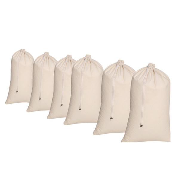 Quality OEM Large Cotton Drawstring 3cm 5 OZ Laundry Hamper Bag for sale