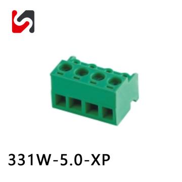 Quality European Terminal Blocks 300V 15A Screw Terminal Block 5.0mm Pitch Green for sale